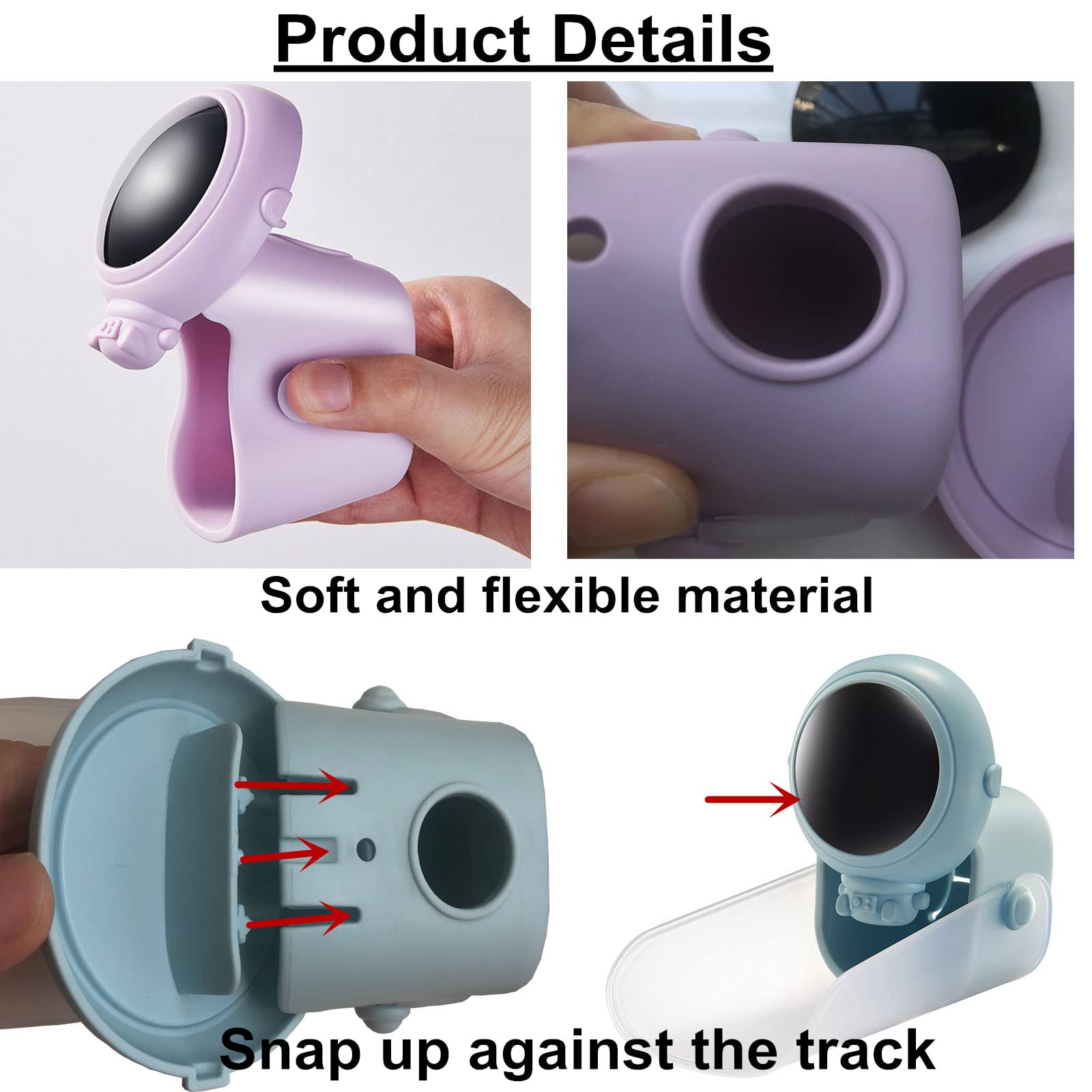 Sink Extender for Toddlers, Fits Sink Spout Tub for Kitchen and Bathroom, Detachable & Portable Fun Astronaut Design Hand Washing Tool (Blue, Pink, 2PCS)