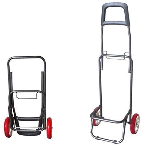 Shopping Trolley on Wheels Multi Function Shopping Cart Folding Trolley Large Capacity Light Weight Wheeled Trolley Push Cart Bag with 2 Wheels Storage Hand Trucks,Black ,