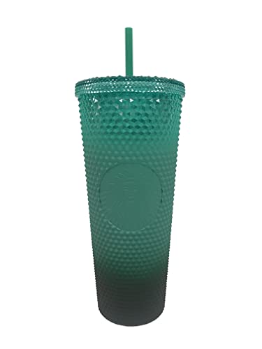 Starbucks Green Gradient Studded Acrylic Tumbler Fall Winter Holiday 2022 (24 oz - Venti)