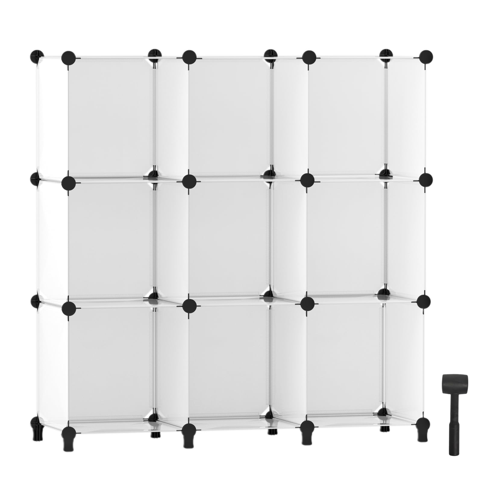 Volnamal 9 Cube Storage Organizer, Closet Clothes Storage Organizer, Modular Cube Shelves Closet Organizers and Storage Shelves, Ideal for Home, Bedroom, DIY Closet Organizer, Bookshelf for Kids