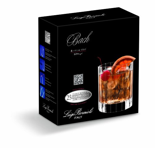 Luigi Bormioli Bach 16.25 oz. Beverage/Hiball/Glass, Set of 4, 4 Count (Pack of 1), Clear
