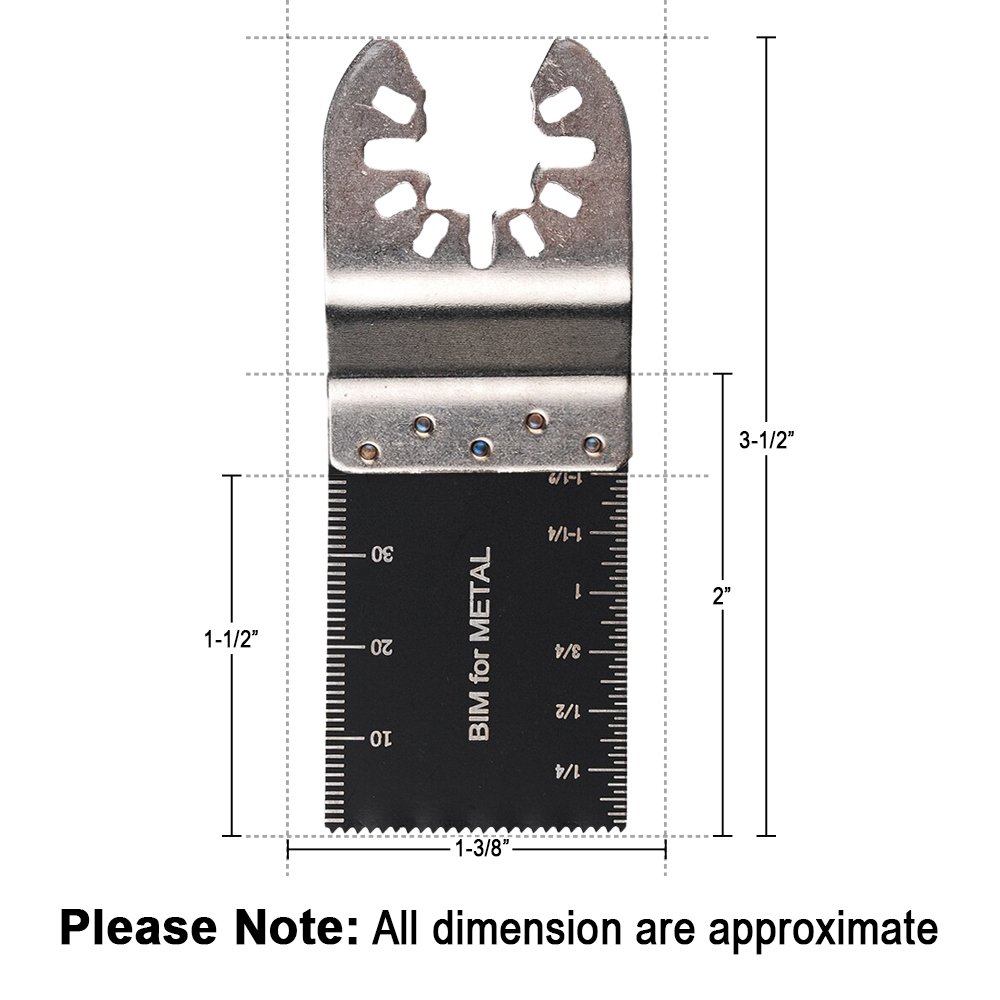 HIFROM Semi-Circular/Bi-Metal/Japan Tool Oscillating Multitool Quick Release Saw Blades Compatible with Fein Porter Cable Bosch Dremel Craftsman Ridgid and More 21pcs