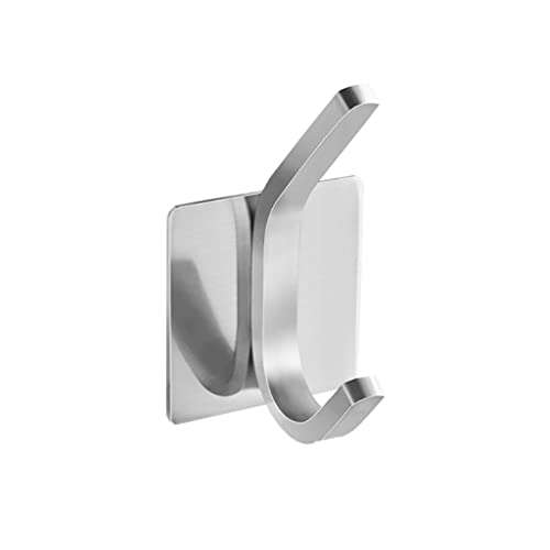 WODMB 3pcs Stainless Steel Self Adhesive Wall Coat Rack Key Holder Rack Towel Hooks Clothes Rack Hanging Hooks