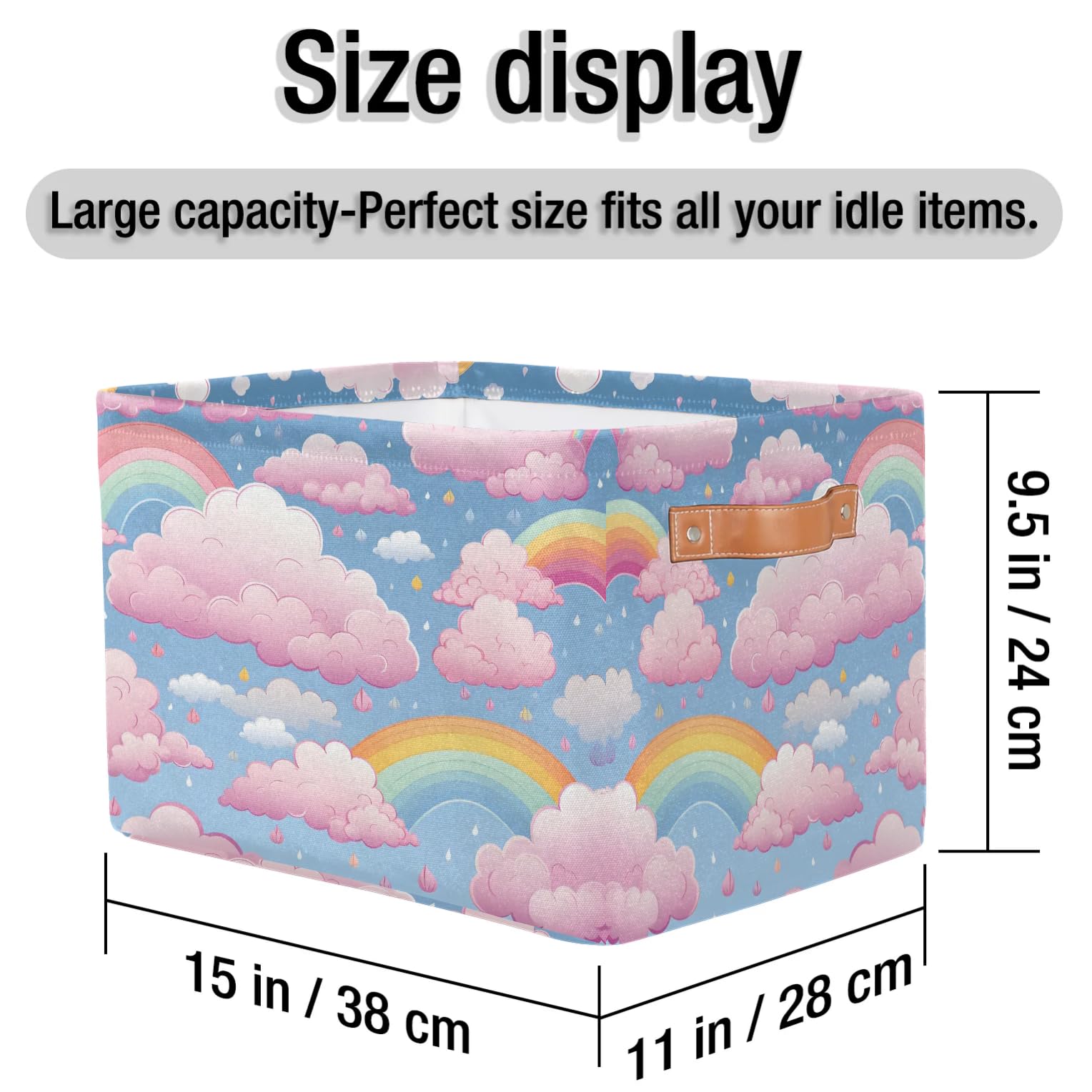 SinSenMa Tie Dye Storage Baskets with Handles, Abstract Swirl Foldable Cubes Storage Box Bin,Waterproof Open Shelf Basket Organizer Gift Baskets for Toy Clothes Bedroom Nursery Home Decorative