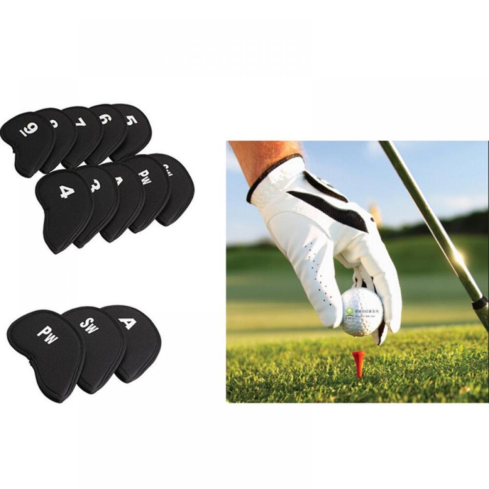 LARATH 10 Pcs Golf Club Iron Head Covers Sports Neoprene Covers Elastic Standard Protection Sleeves with Number Marks