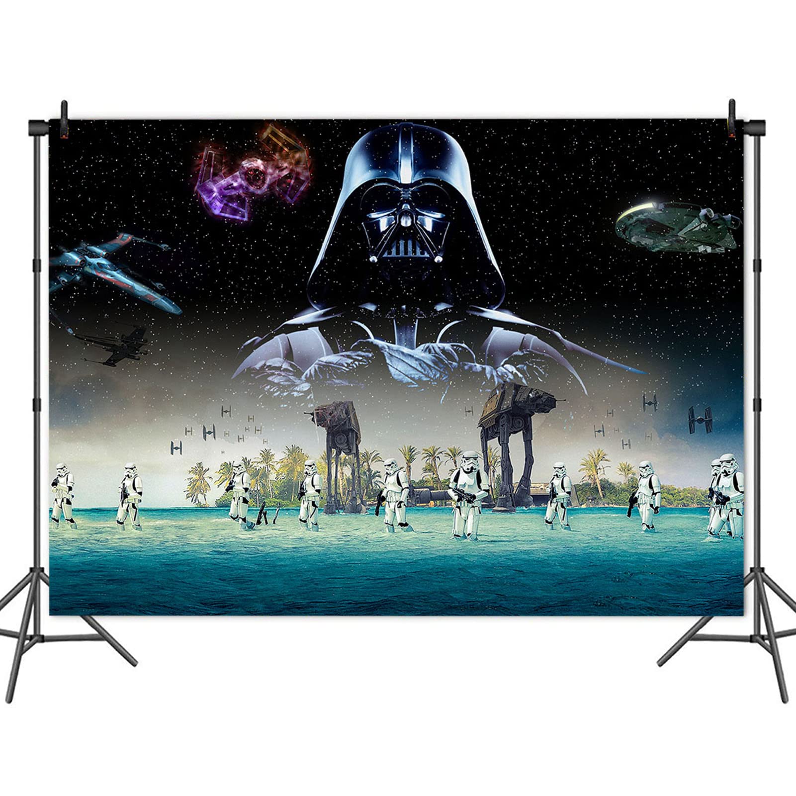 Spaceship Interior Science Fiction Series Background with Earth Photo Photography Background 5X3FT Baby Shower Kids Birthday Decorations Banner