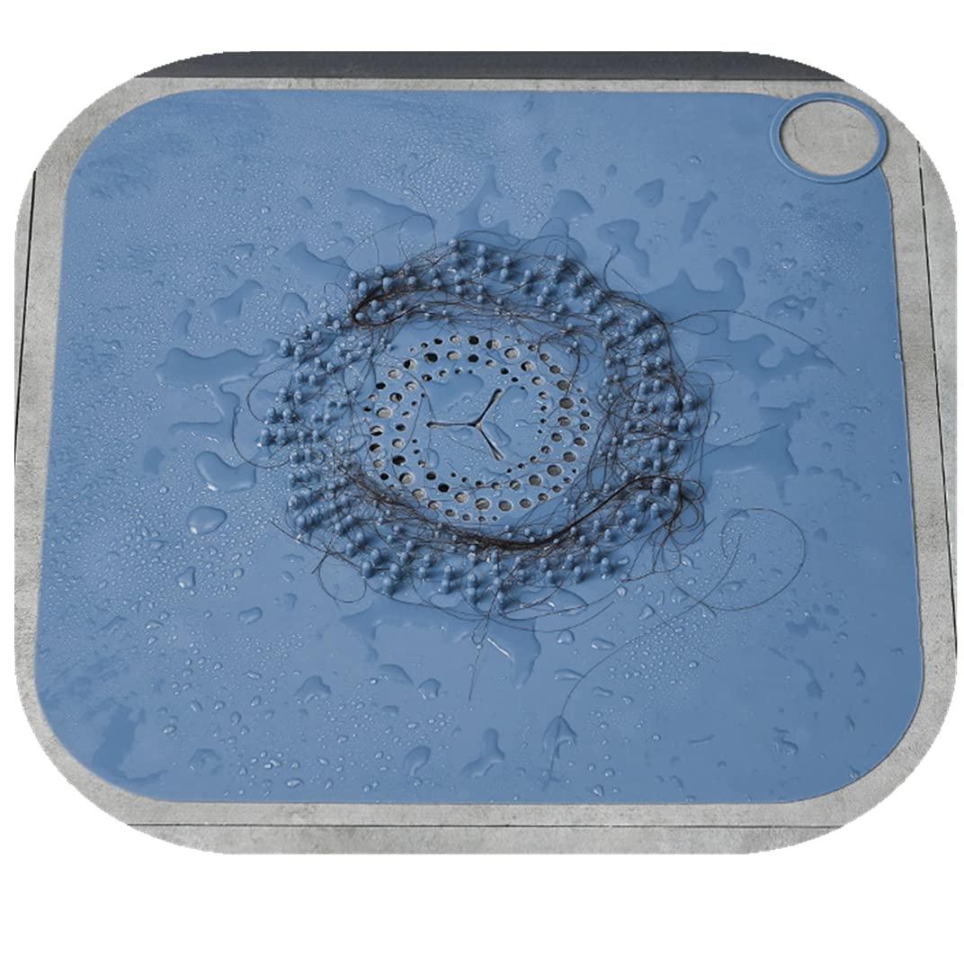 Silicone Shower Drain Hair Catcher,Shower Hair Stopper,Shower Drain Strainer,Silicone Drain Covers,Bathroom Drain Protector (HS030)