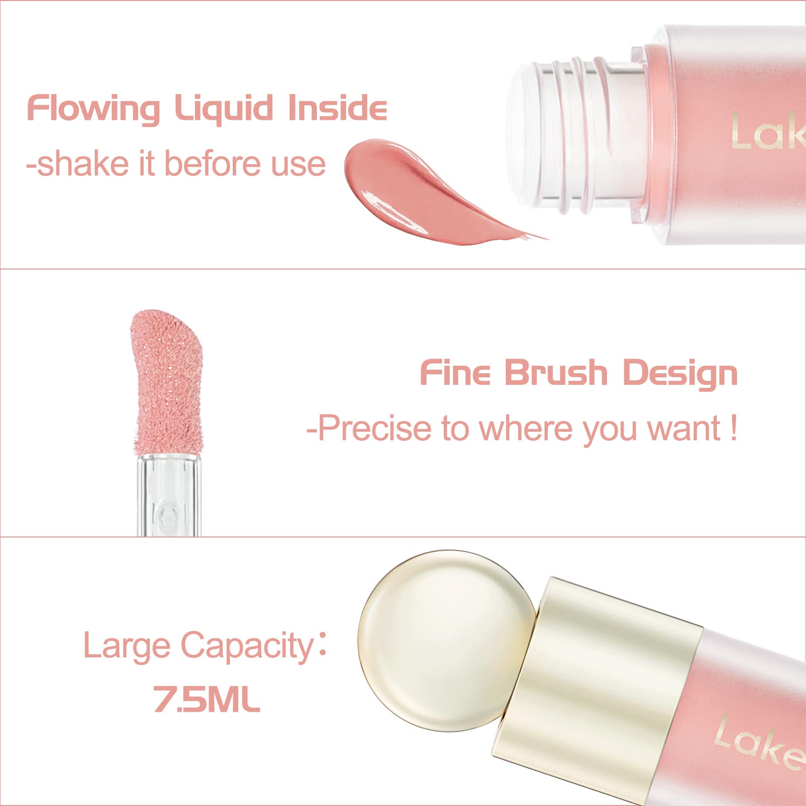 SOYUB Soft Liquid Blush Makeup for Long-Lasting, Smudge Proof, Waterproof, Natural Skin Tint, Moisturizing Beauty Face Blush Stick for Cheek, Rose Gold
