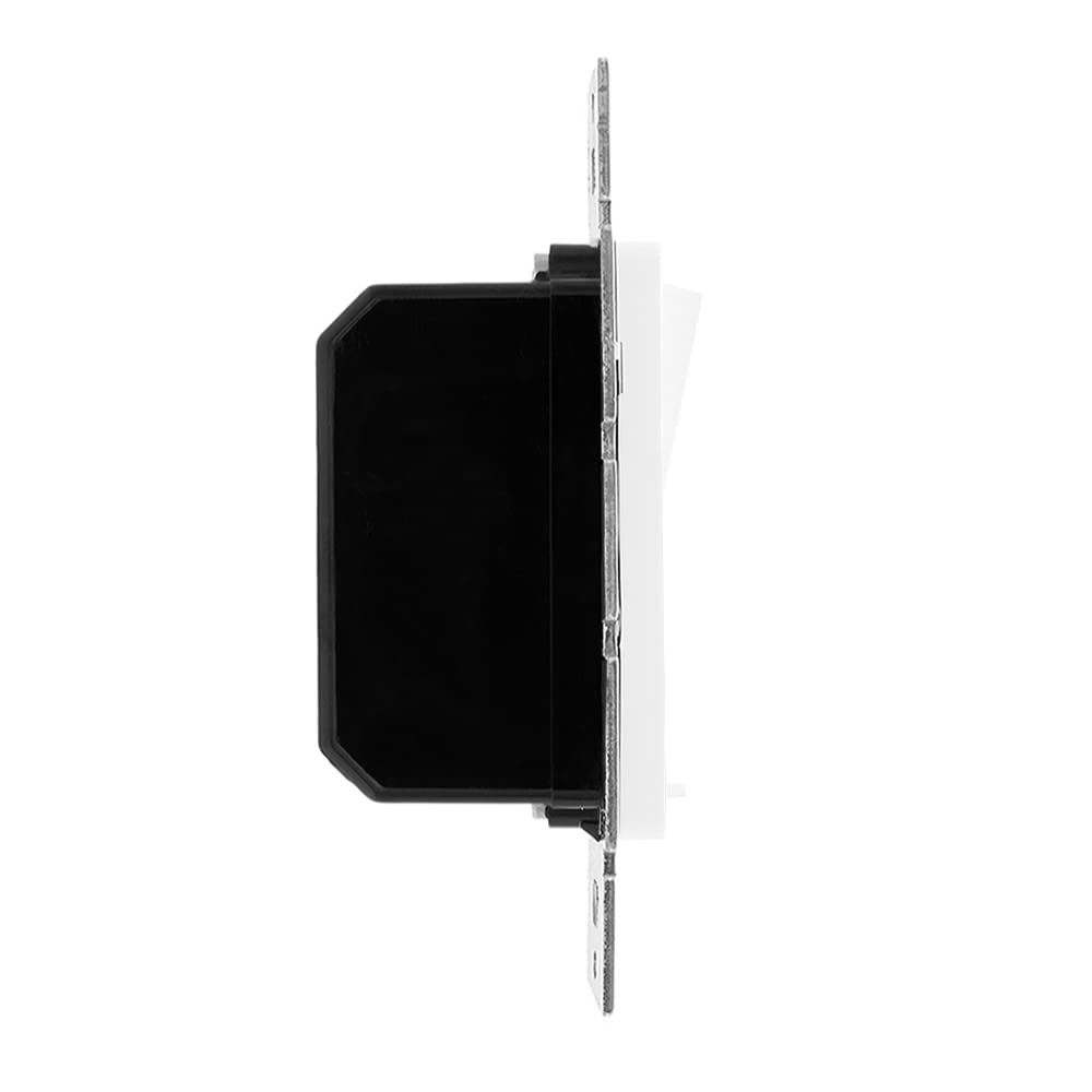 Maxxima LED Slide Dimmer Rocker Switch - 3-Way/Single Pole Compatible, Decorative Electrical Light Switch, 600 Watt Max, LED Compatible for Indoor Home Use, Wall Plate Cover Included - White