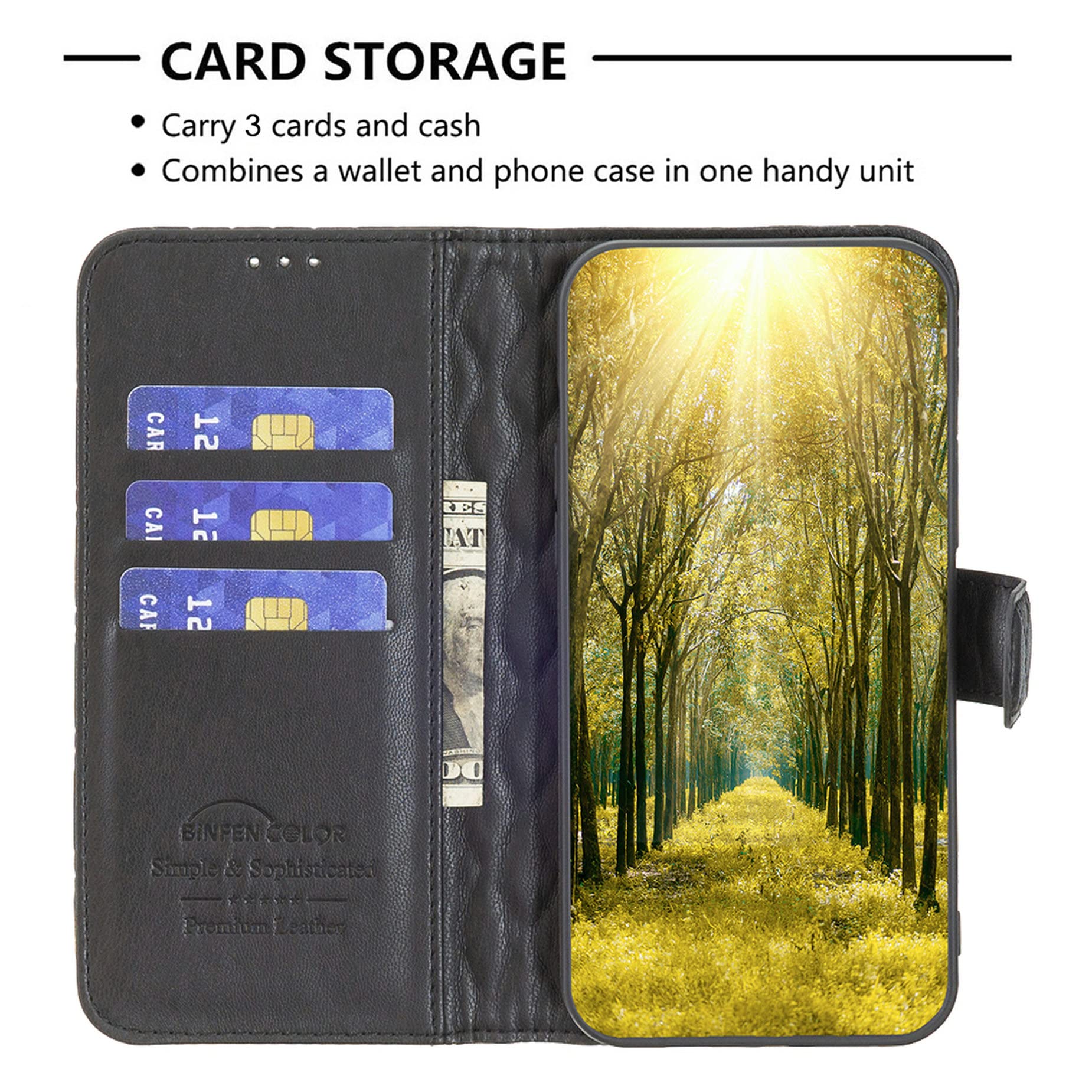 jioeuinly Vortex Z23 Case Compatible with Vortex Z23 Phone Case Cover Flip Stand Cover Women Wallet XXF Black