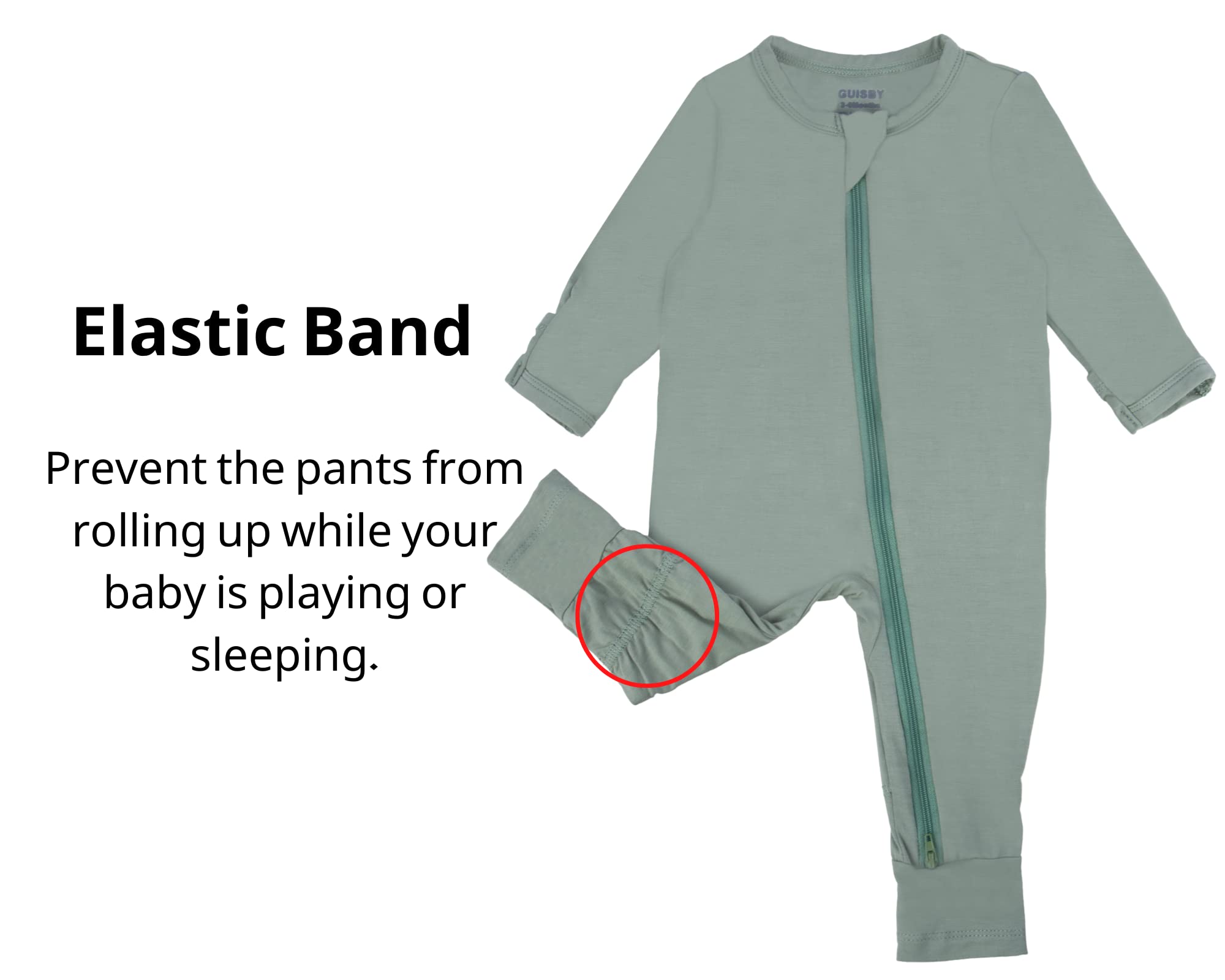 Rayon Baby Sleeper with Mitten Cuffs, Footless Pajamas Baby Boy 6-12 Months Green