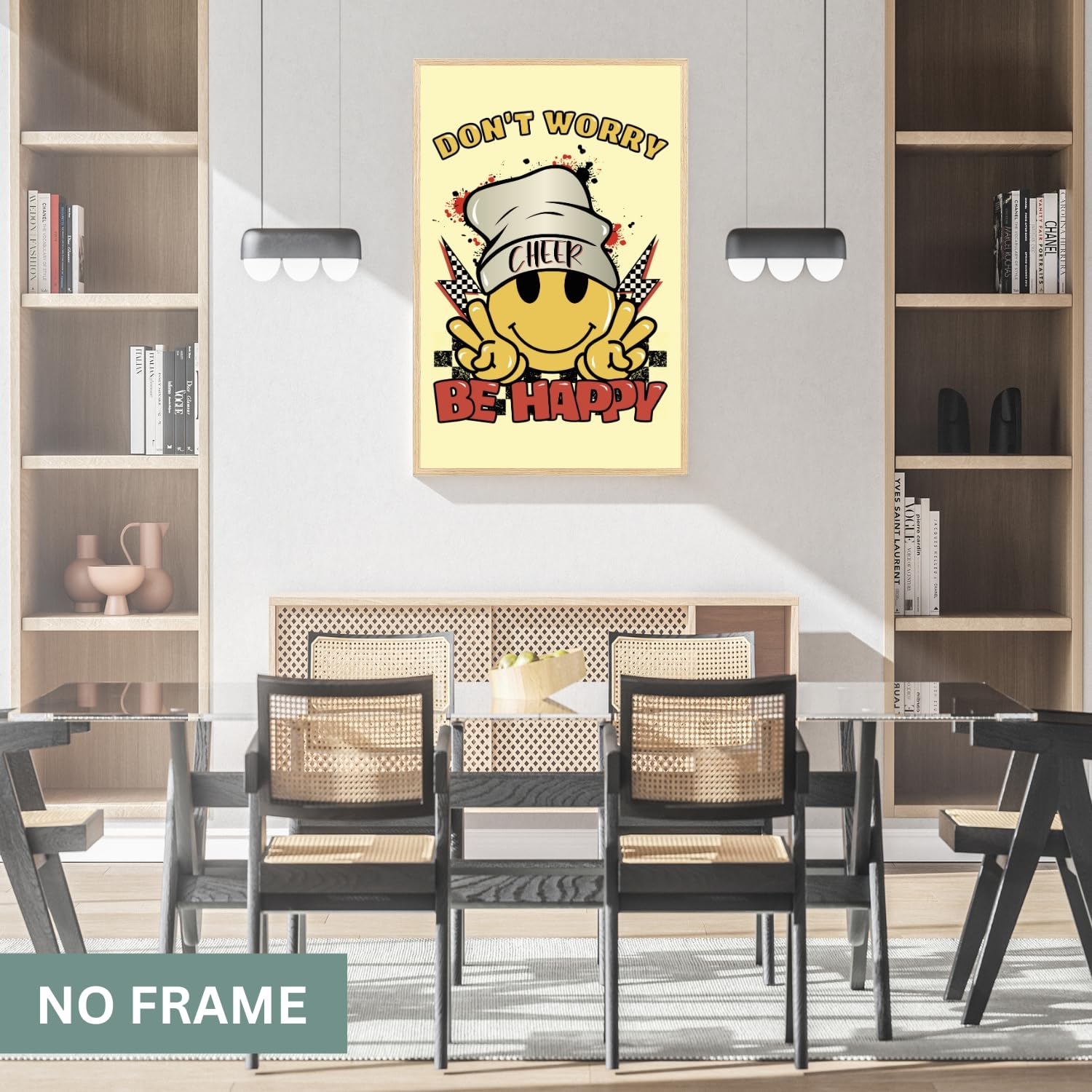 Retro Wall Art for Room Aesthetic, Cute Posters, Cute Wall Decor, Retro Wall Decor, 70 Room Decor, Retro Poster for Kitchen, Bedroom, Dorm Room, Apartment (Unframed)