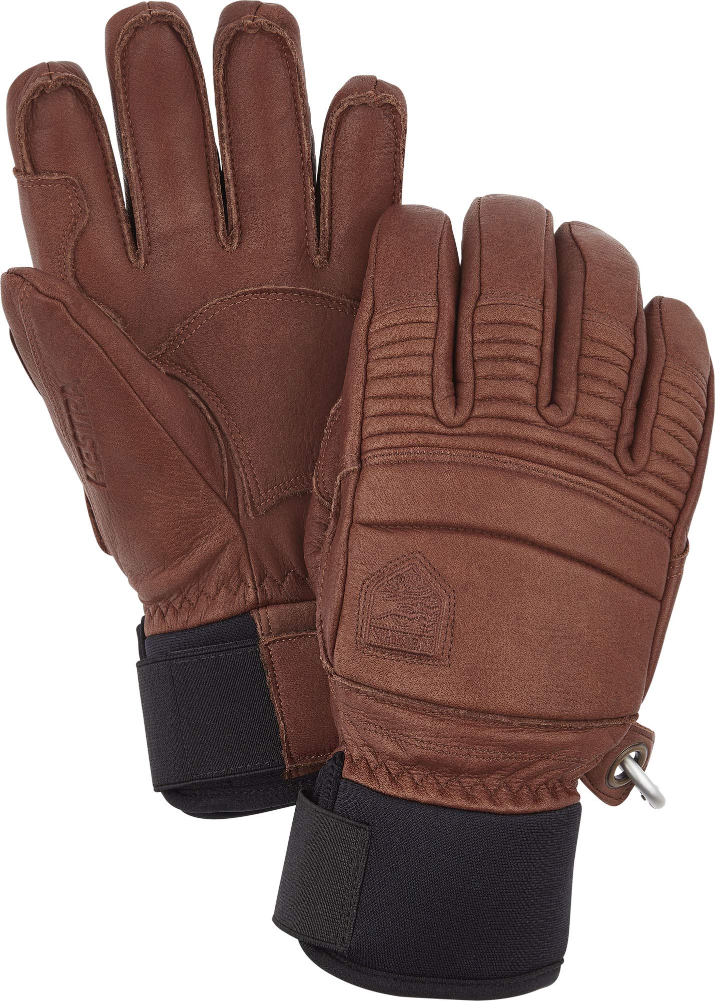Hestra Mens Ski Gloves: Fall Line Winter Cold Weather Leather Gloves, Brown, 10