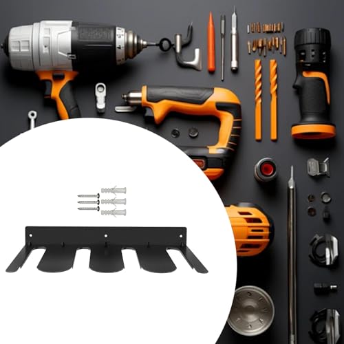 WeiLaiKeQi Electric Drill Storage Solution Wall Mount Tool Organizer for Room, Slot drill rack