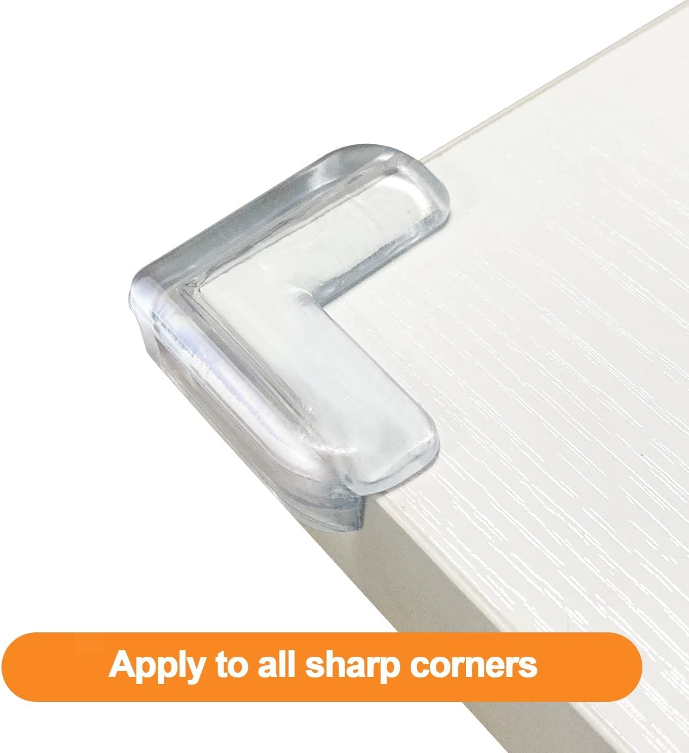 Revolution Studio Corner Protector for Baby, Baby Proof Bumpers & Cushion to Cover Sharp Furniture & Table Edges - Clear and Transparent