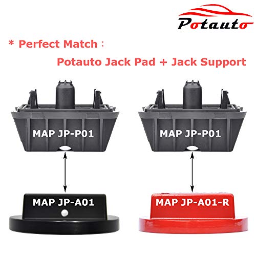 POTAUTO Universal Aluminum Jack Pad Jacking Puck Adapter Support Compatible with BMW, Mini (Qty 1, Black)