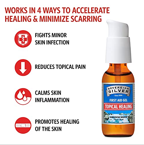 Sovereign Silver First Aid Gel – Topical Healing Homeopathic Medicine, 1 oz.