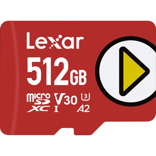 Lexar Play 512GB Micro SD Card Compatible with Nintendo Switch OLED Model, Lite, (LMSPLAY512G-BNNNG) V30, A2, 150MB/s Class 10 Bundle (1) Everything But Stromboli Memory Reader, Red