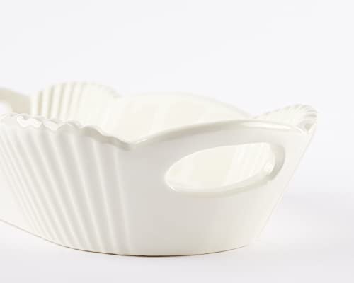 Mud Pie Blessings Bread Bowl and Towel Set, White, Small