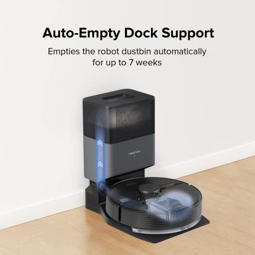 roborock Q7+ Self-Emptying Robot Vacuum, Empties Itself for up to 7 Weeks, 2700 Pa Suction, PreciSense Precision LiDAR, 3D Mapping, Works with Alexa, Perfect for Hard Floors, Carpets, and Pet Hair
