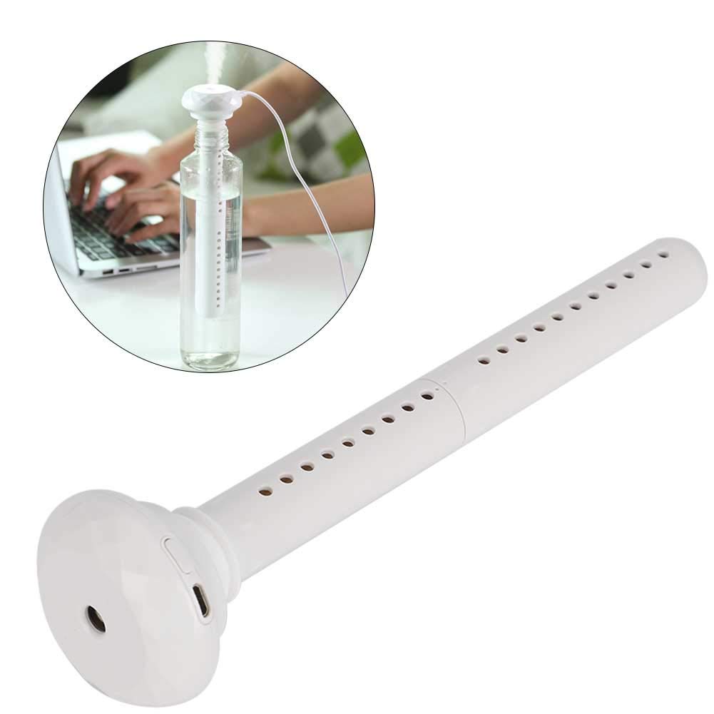 Portable Mini Humidifier USB Cool Mist Humidifier Travel Air Moisturizing Humidifier Cool Mist Purifier White with USB Cable Diffuser Without Water Bottle for Car Home Travel Office Hotel Household