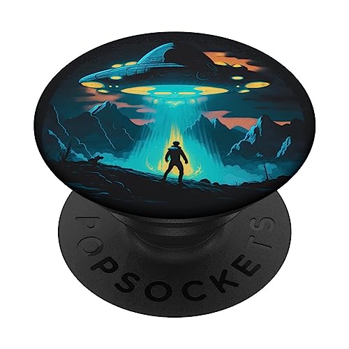 Space UFO Abduction Alien PopSockets Swappable PopGrip