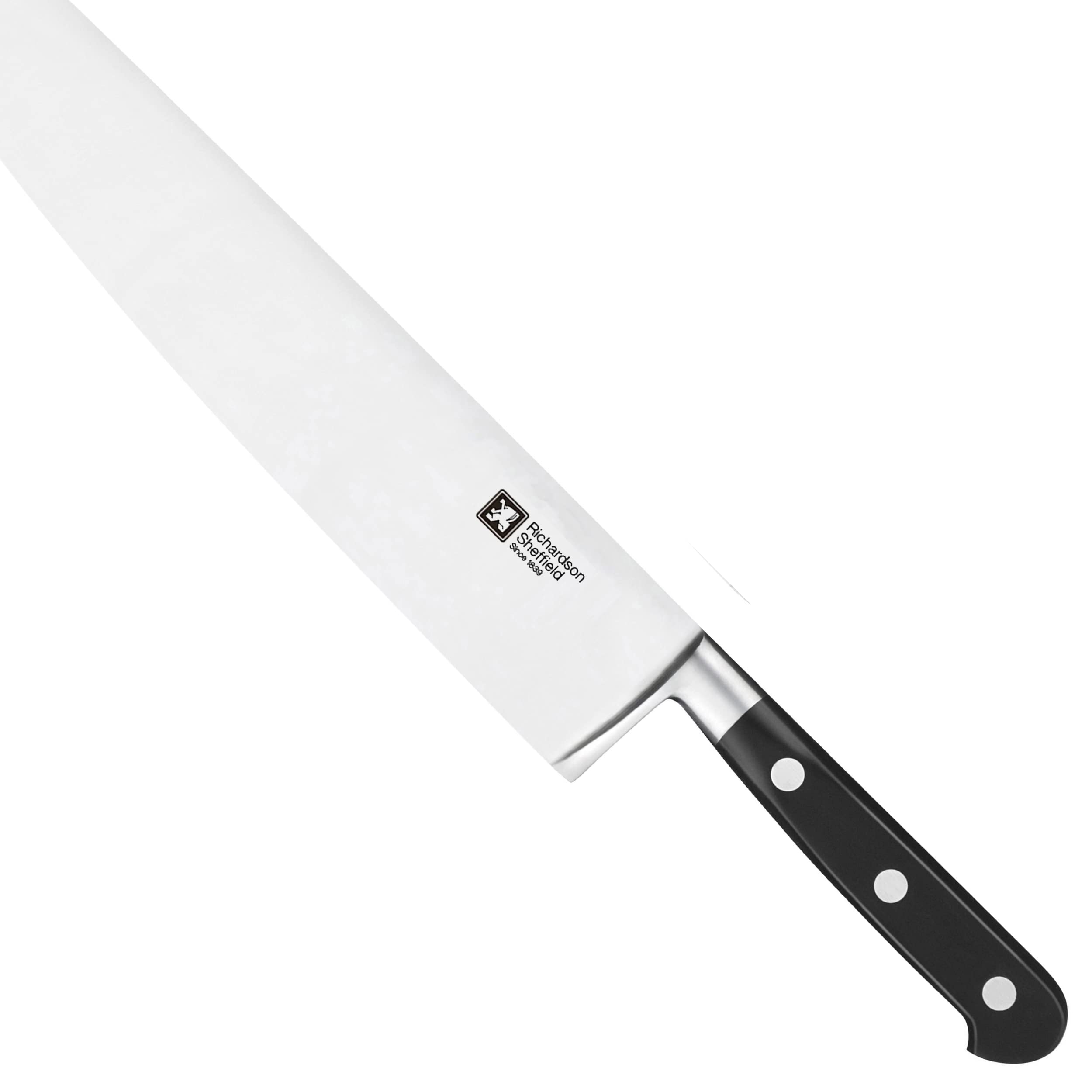 Richardson Sheffield FN197 Origin Professional Chef Knife 12", Stainless Steel, NSF Approved, Silver, Black