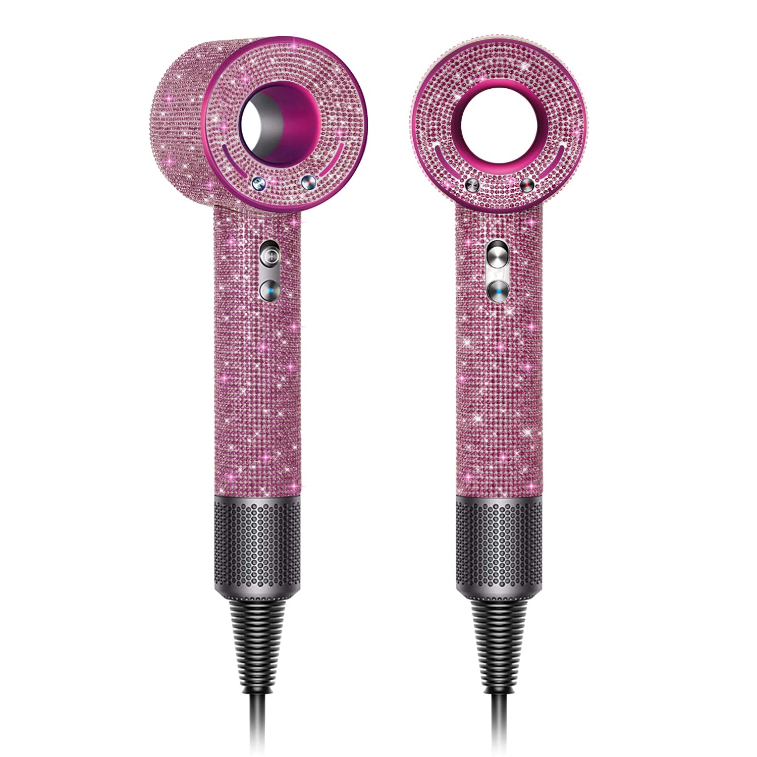 Rhinestones Case for Dyson Hair Dryer Anti-Scratch Shockproof Dust Proof Travel Protective Case Cover for Dyson Hair Dryer (Bling Purple)
