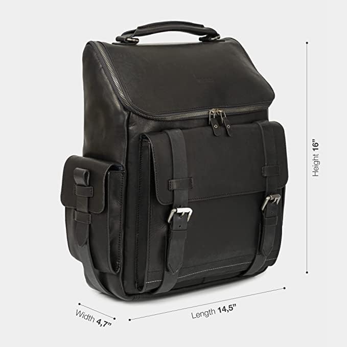 VELEZ 12 Brown Mens Business Casual Sneakers + Top Grain Leather Backpack for Men Black Designer Bookbag Business Casual Shoulder Bag