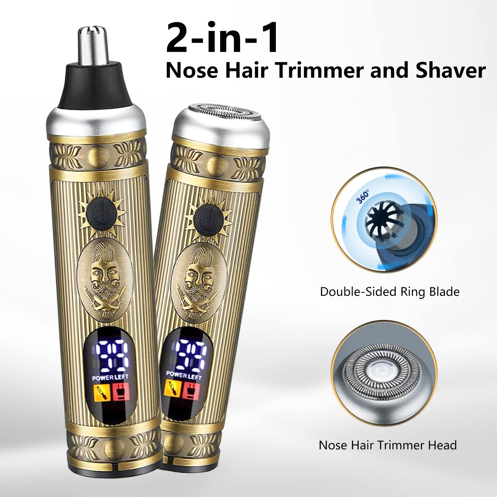 Soonsell Nose Hair Trimmer+T Blade Hair Trimmers for Family+Foil Shaver Trimmer Set