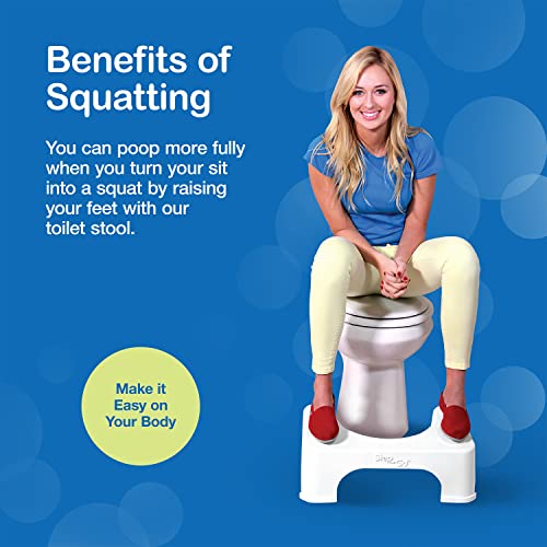 Step and Go Toilet Stool 7" - Bathroom Squat Stool