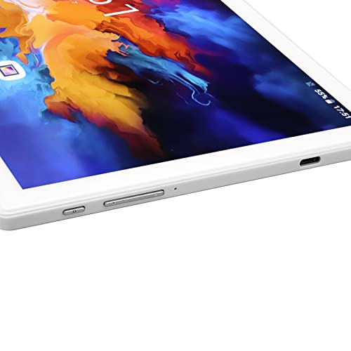 Luqeeg 10.1 Inch Tablet, MT6755 Octa Core Dual Camera 4G LTE Work 2 in 1 (White)