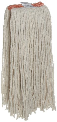 Rubbermaid Commercial Premium Cut-End Blend Mop, 20-Ounce Size, 1-Inch Orange Headband, White (FGF51700WH00)