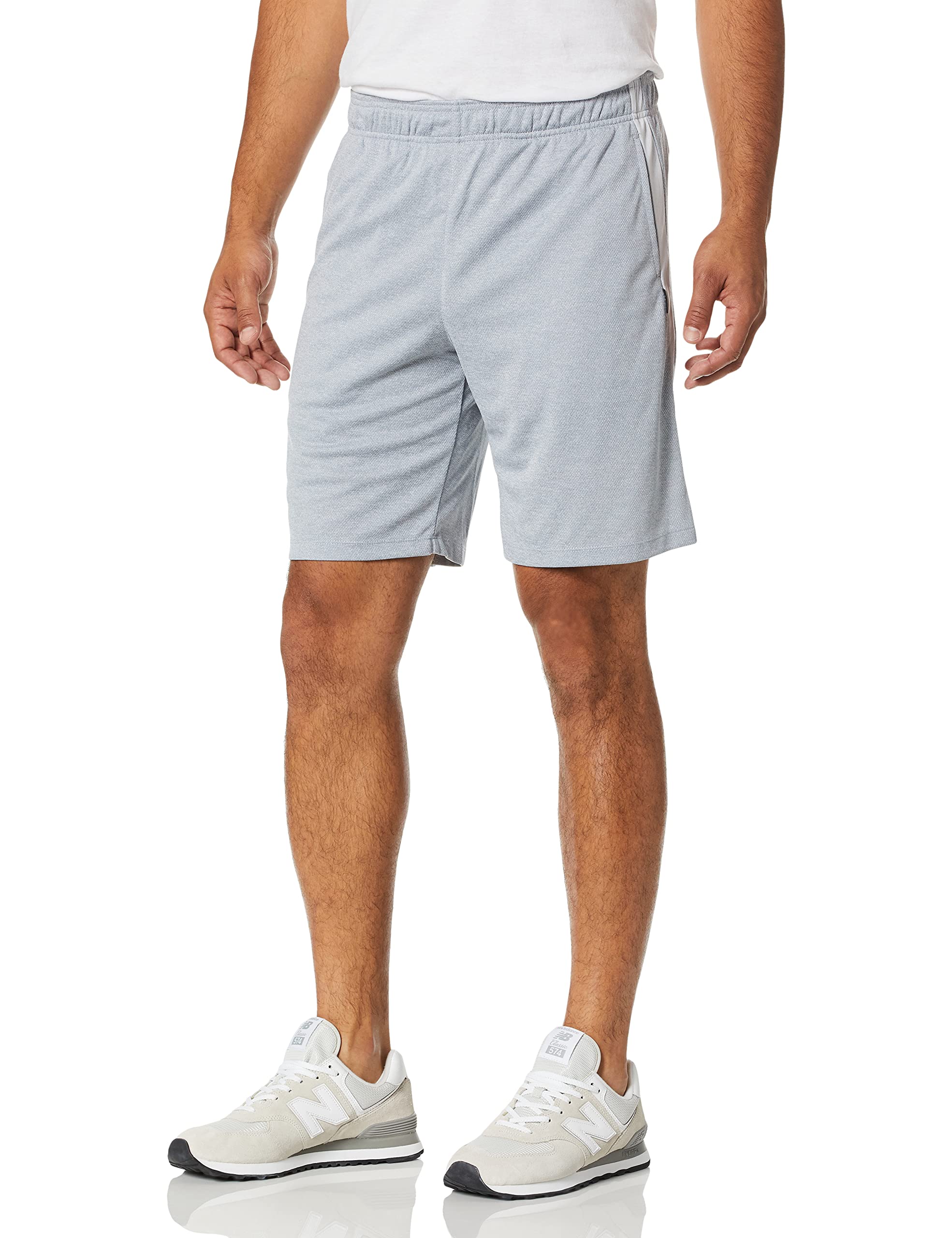 Jockey Men's Active Quick Dry Mesh Short, Light Heather Grey-03005, Small