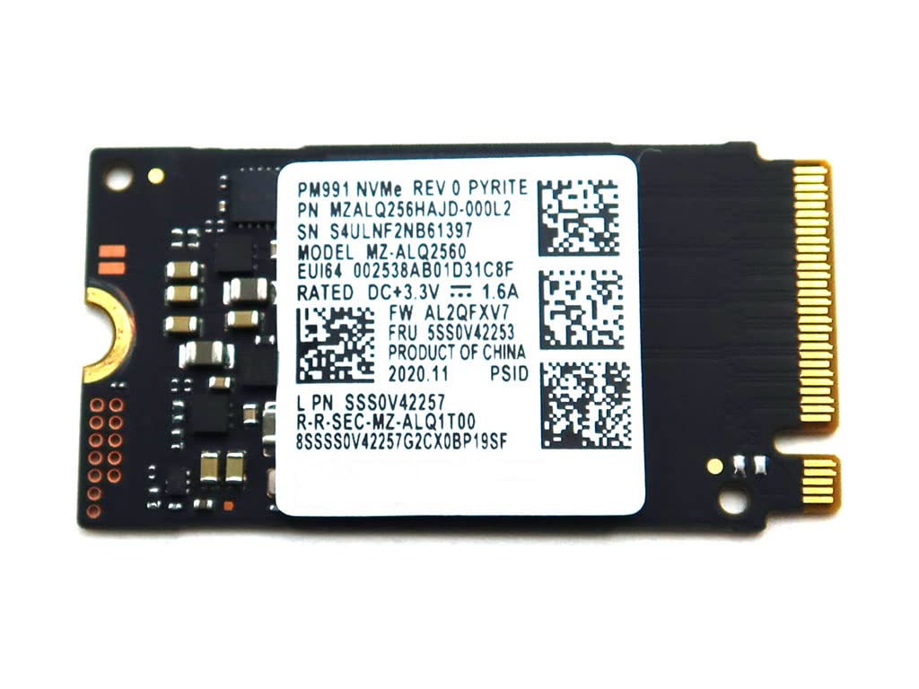 Solid State Drive MZALQ256HAJD-000L2 Compatible Replacement Spare Part for Samsung MZ-ALQ2560 256GB M.2 2242 NVMe PCIe Gen3 x4 SSD