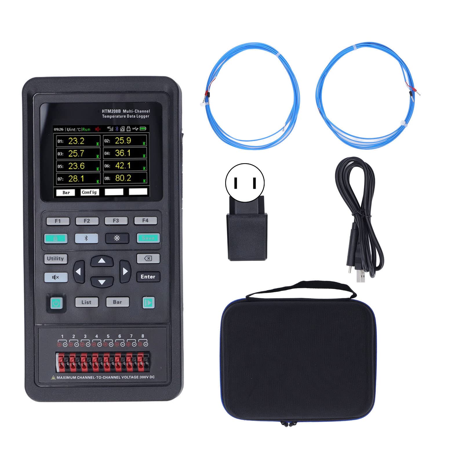 Temperature Measuring Device, multichannel Type C Temperature Tester, Electronic Test Communication US Plug