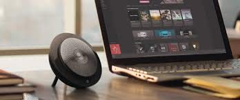 Jabra Speak 710 UC Wireless Bluetooth Speakerphone with Link 370 USB Adapter β Portable Conference Speaker for Holding Meetings Anywhere with Immersive Sound - Certified for Zoom & Google Meet