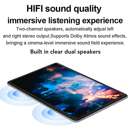 Tablet, 6G RAM 256G ROM 5G WiFi Dual Band Octa Core Processor 100240V 10 Inch Tablet for Travel for Home (US Plug)