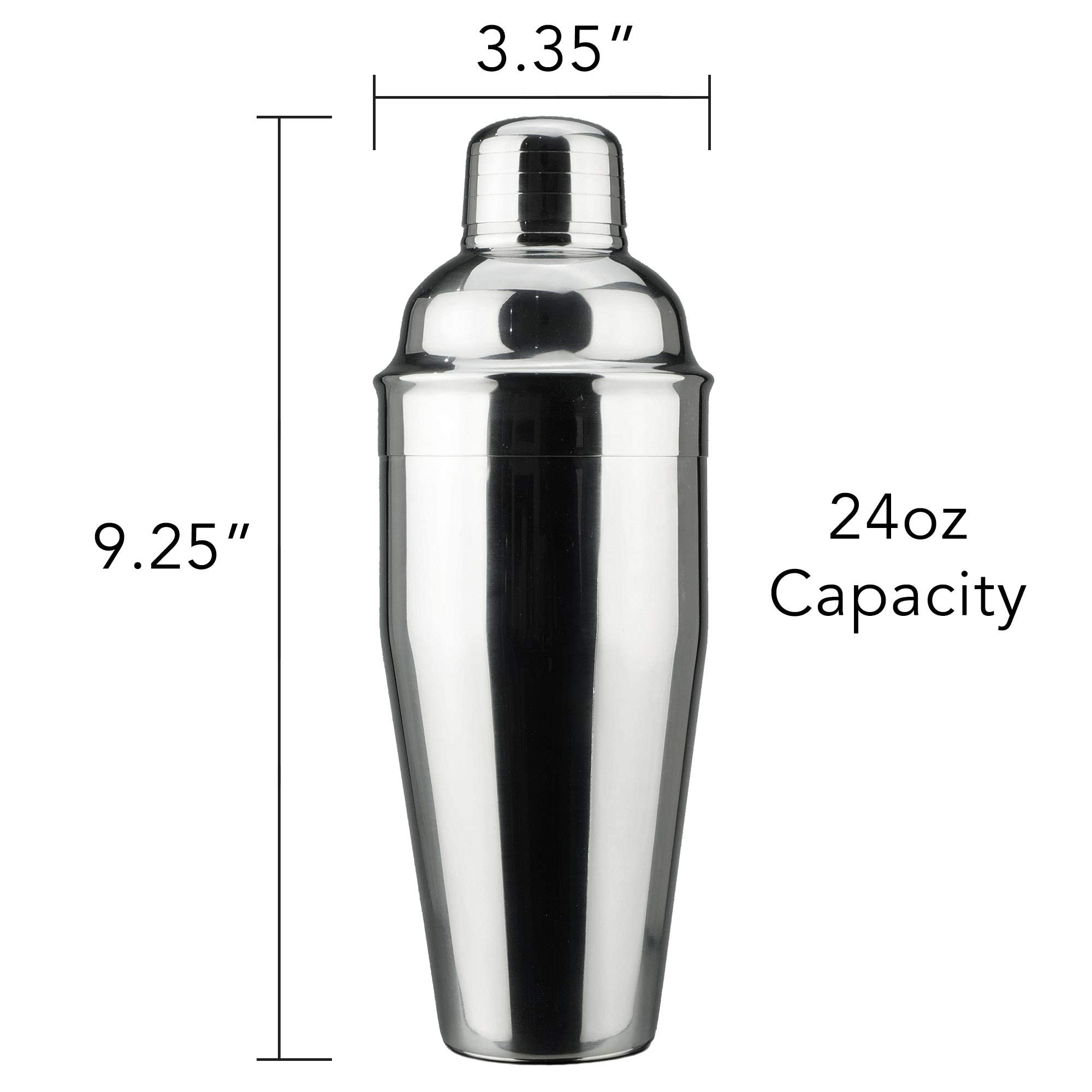PG Bundle #17-6PC Cocktail Stainless Steel Shaker Set with Set of 4 Moscow Mule Hammered Cups