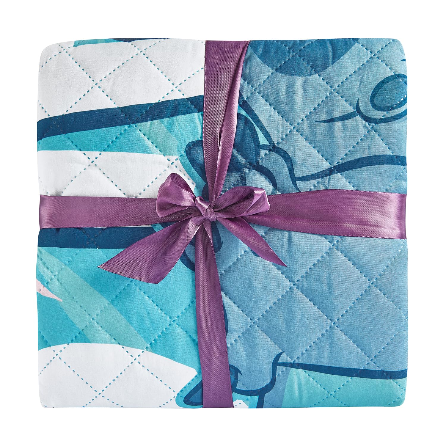 Stitch Twin Size Bedding Set for Toddlers - Lilo and Stitch Twin Bedding Bundle with Stitch Bedspread, Flat Sheet, Fitted Sheet, and Pillowcase for Twin Bed Plus Posters | Stitch Bedroom Decor