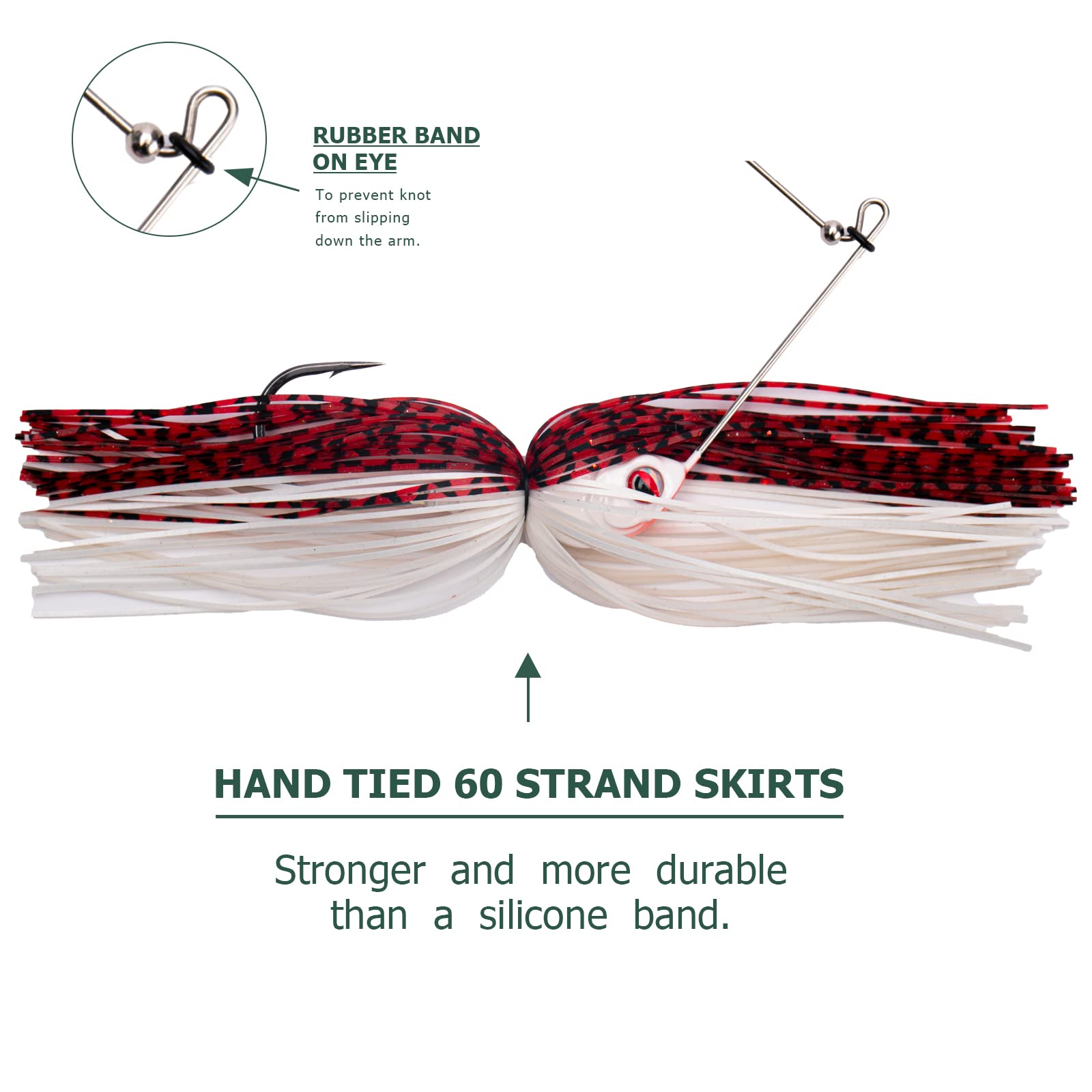 LITTMA Spinner Baits Kit 2pcs/4pcs for Bass Fishing Lures Double Blade Spinnerbaits Willow Lure Cebos para Bass, Gold, 3/8oz