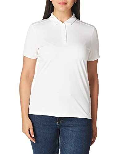 Jack Nicklaus Women's Solid Textured Golf Polo Shirt, Bright White, Large