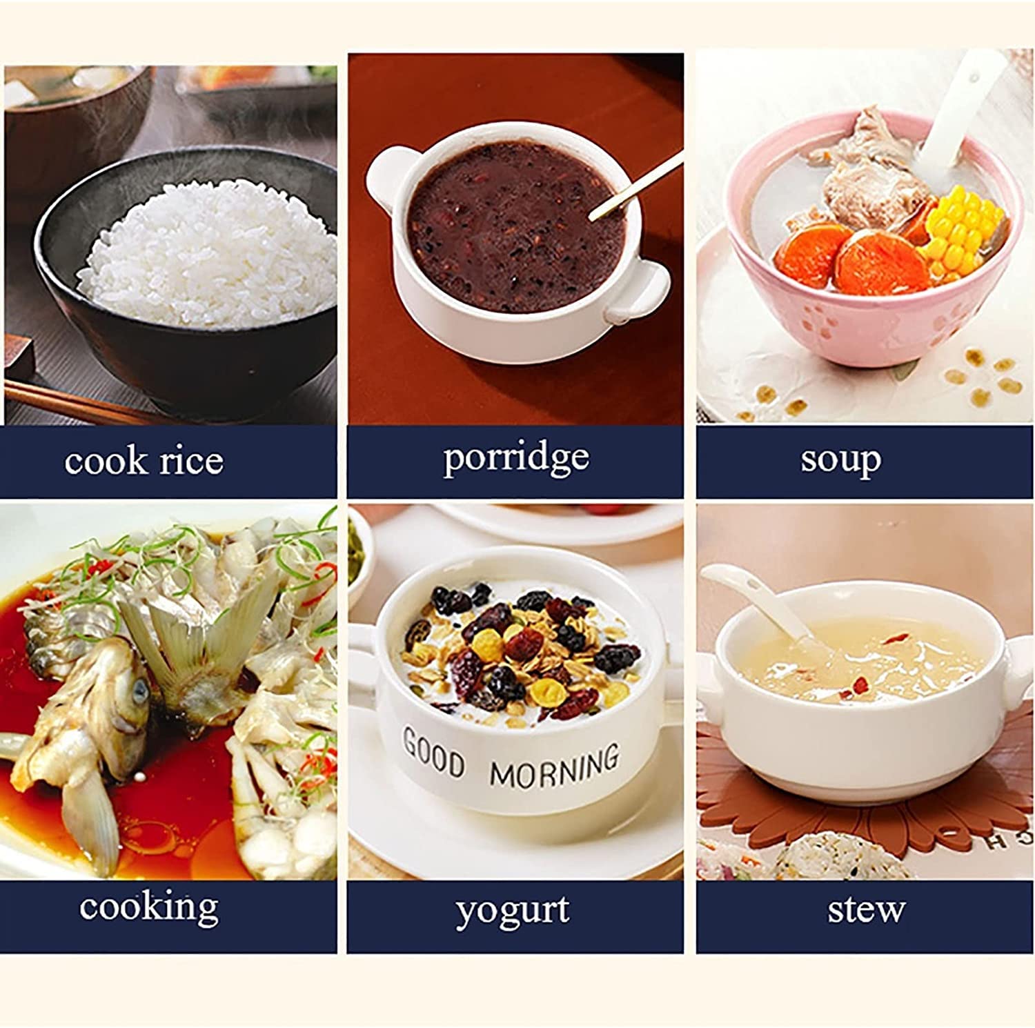Large Rice Cooker Commercial Rice Cooker/Slow Cooker, Thicken Non-Stick Inner Pot,for Hotels,Restaurants, Canteens, Schools (20L) ()