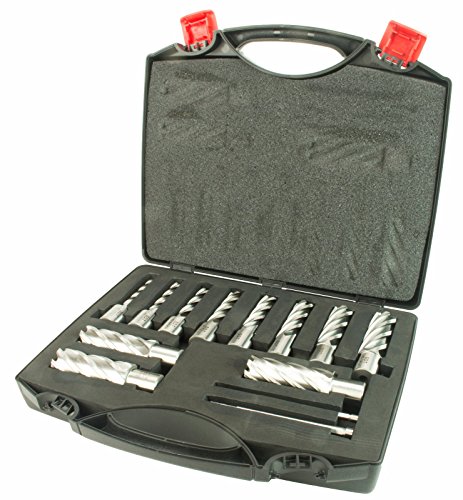 Steel Dragon Tools 13pc. High Speed Steel HSS Annular Cutter Kit 2" Depth and 7/16 in. to 1-1/16 in.