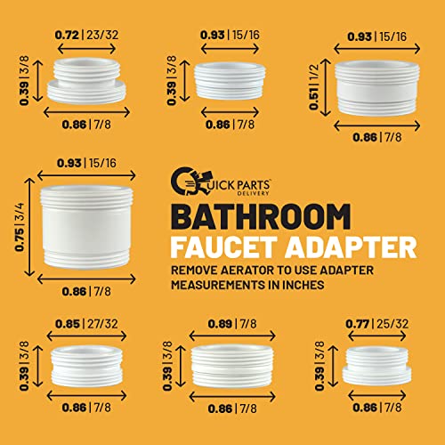 QPD Bathroom and Kitchen Water Faucet Filter System and Replacement Filter with 7 Adapters + 3 Exclusive for Pull-Out Faucet and Aerator (Sediment Water Filter) and 6 Replacement Sediment Filters