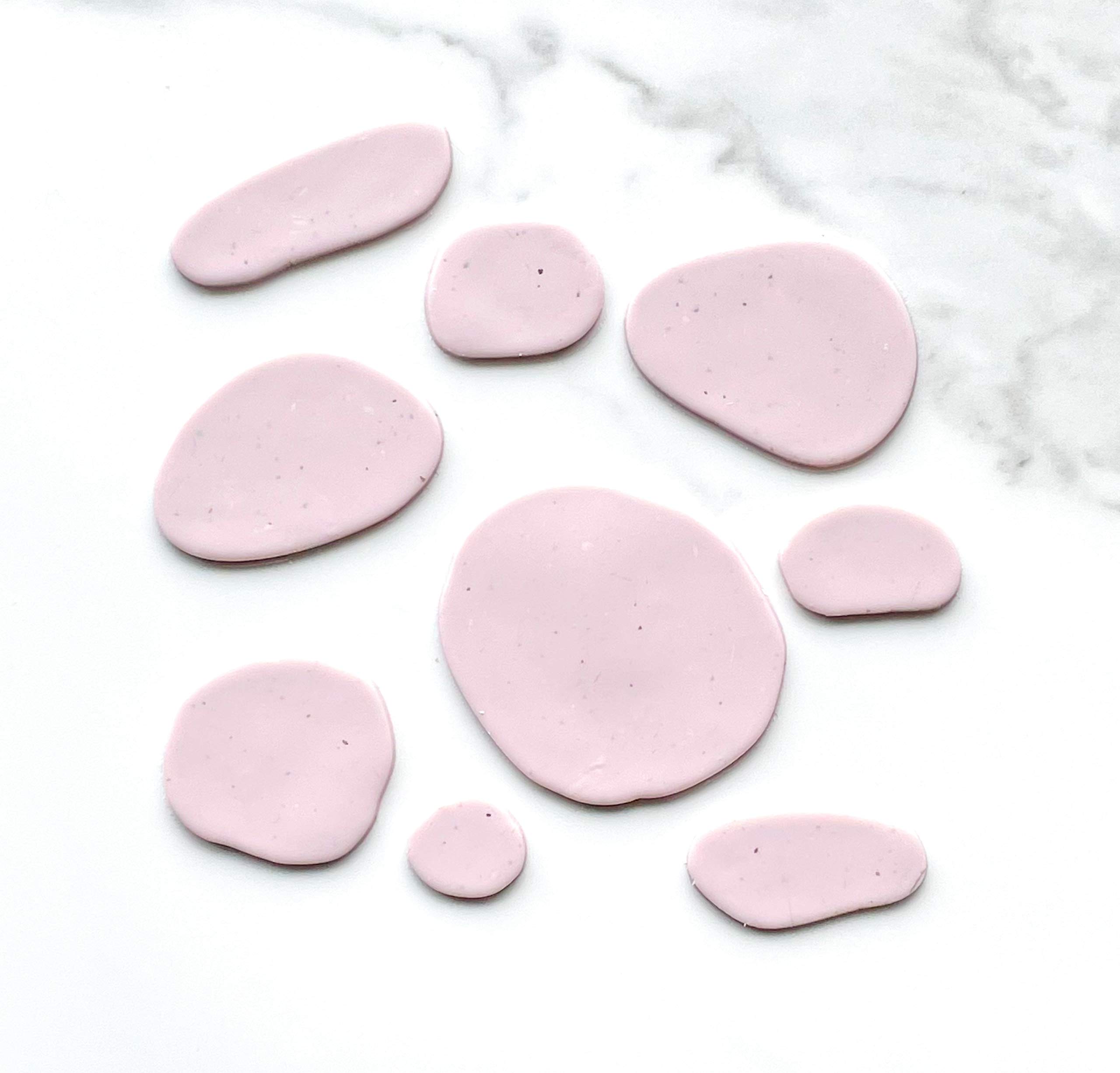 Polymer Clay Cutters β The Clayful Co Pebble Pack Set of 9 β Plastic Cutter for making Jewelry and Earring Shapes