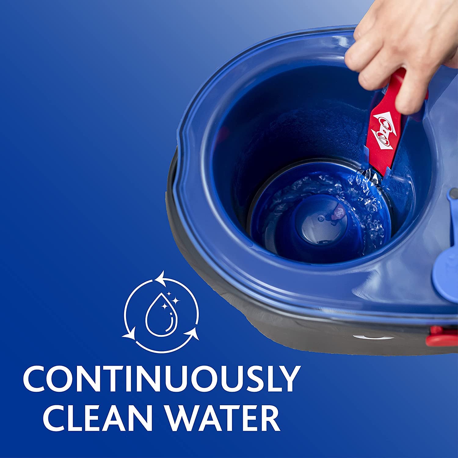 O-Cedar EasyWring RinseClean Microfiber Spin Mop & Bucket Floor Cleaning System with 4 Extra Refills,