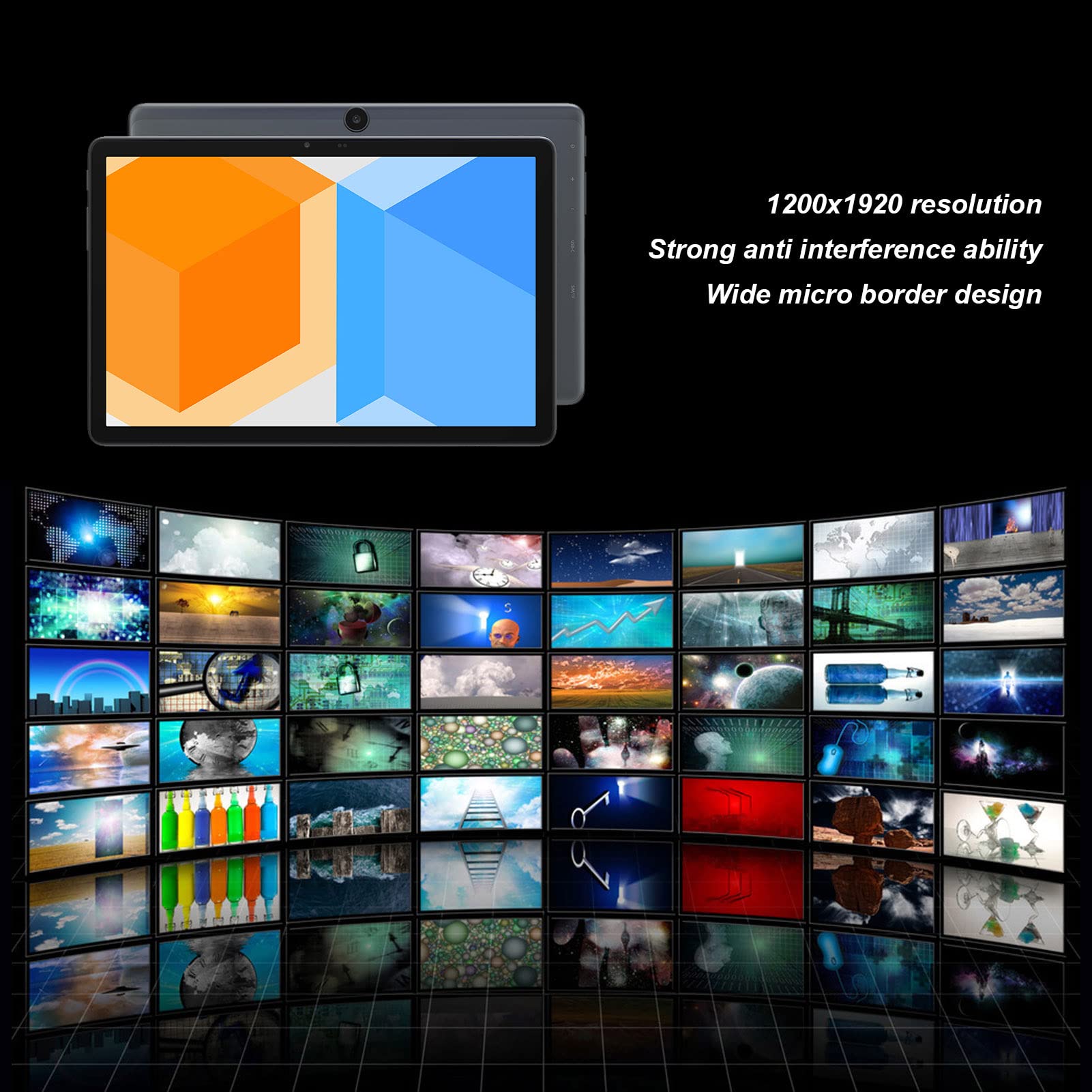 Septpenta 10.1in HD Tablet, 1200X1920 Dull Screen 5G/2.4G Dual Band 5MP Rear 2MP Front Dual Cards Tablet, AI Operating System 4G 64G 8 Core Processing Low Power for Android11 100β240V(USA)