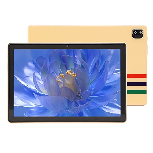 Tablet, 100240V 10.1 Inch Tablet 1960x1080 IPS Octa Core CPU Processor for Travel for Home (Yellow)