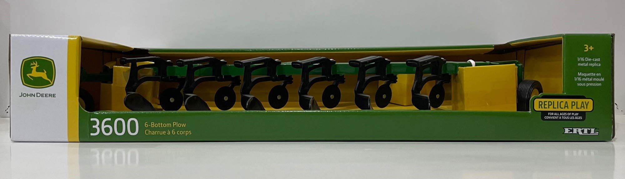 John Deere 1/16 3600 Six Bottom Plow Toy - LP74516